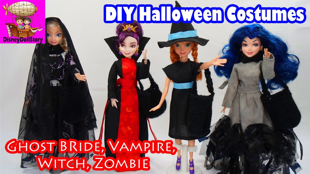 DIY Halloween Costumes Descendants Mal Evie Ghost Bride Zombie Witch ...