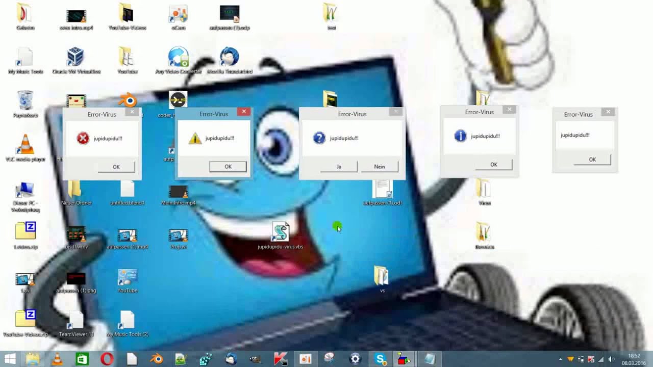 VbScript Virus Style Optimieren - YouTube