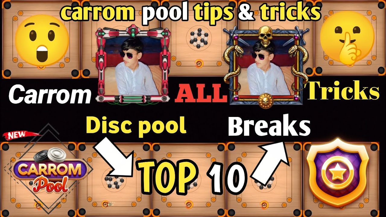 |🤫Carrom disc pool💥 |🔥all breaks | 💯tips and tricks🥳 | easy breaks ...