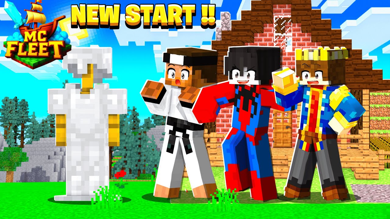 BUILDING MY FIRST TOWN IN mcFleet Server | Minecraft Live - YouTube