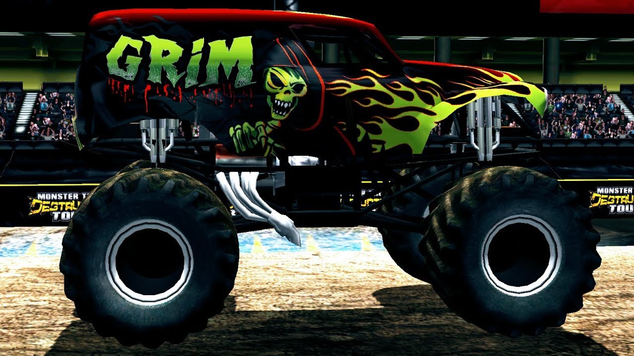 Grim Freestyle From Level 6 - Monster Truck Destruction - YouTube