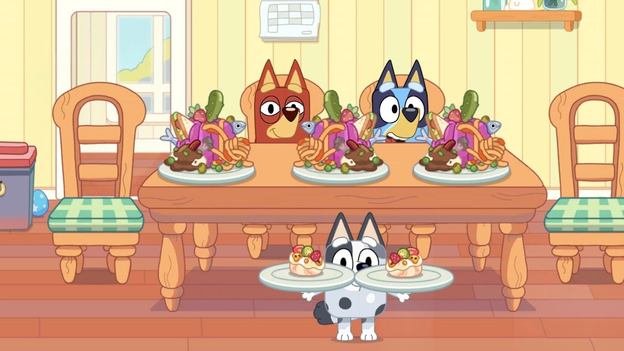 Bluey, Rusty and Muffin Huge Dinner Meal Of Easter Sunday || Bluey Let ...