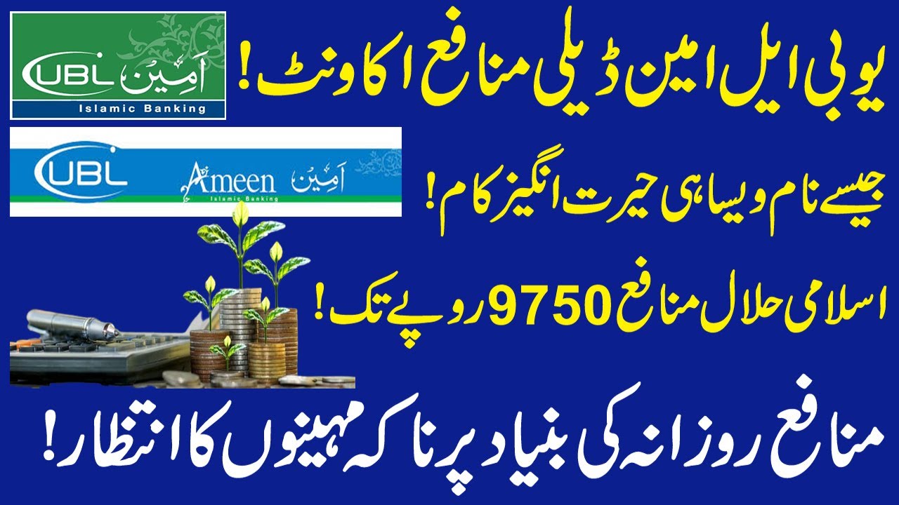 UBL Islamic Banking | United Bank Ameen Daily Munafa Account | UBL Ameen| UBL Islamic Saving ...