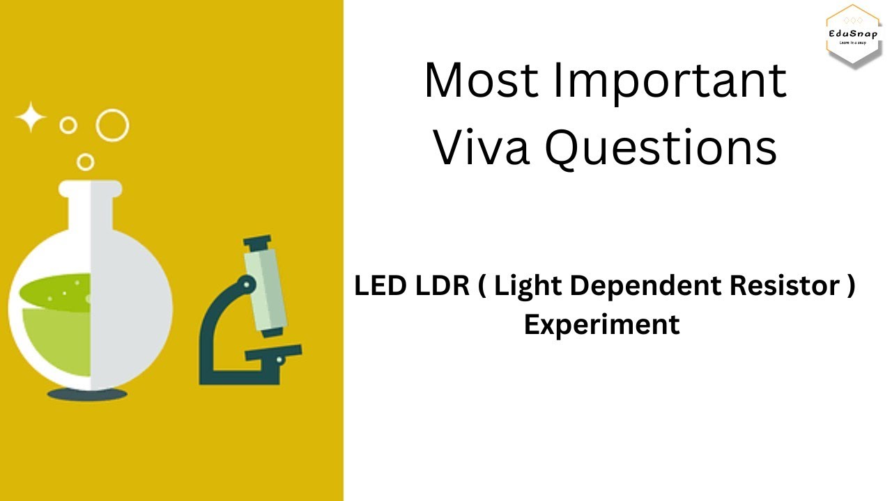 Important Viva Questions | LED LDR ( Light Dependent Resistor ...