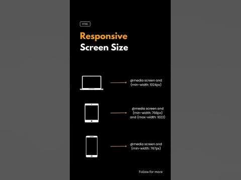 Responsive screen Size 💡#coding #programming #syntax #css # ...