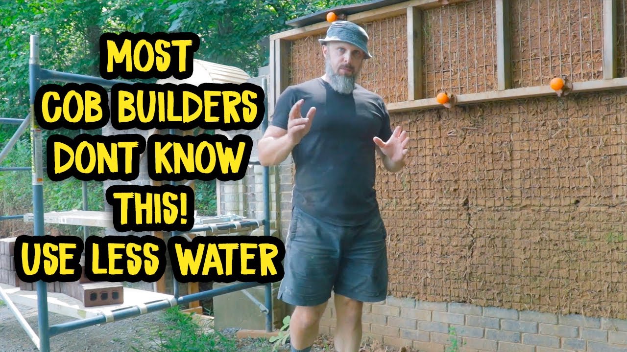 Build Better Cob Walls and Prevent Cracking - Use Less Water! - YouTube
