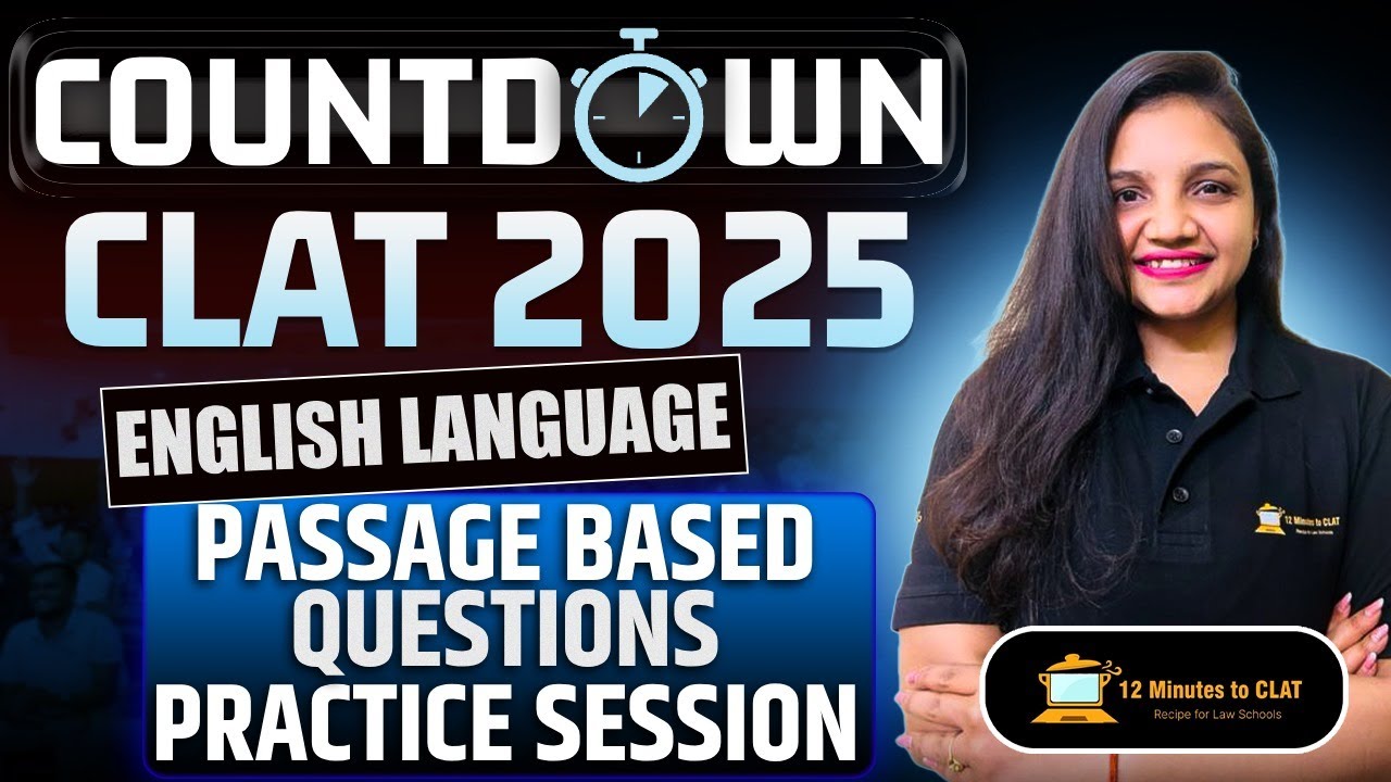 English Language Grand Practice Session - Countdown to CLAT 2025 I Live Q&A I Anmol Jalan - YouTube