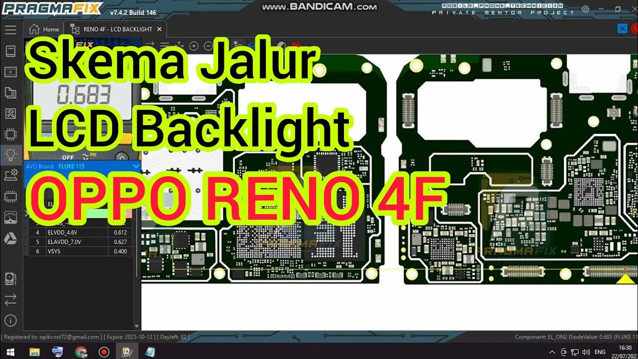 Skema Jalur LCD Backlight OPPO RENO 4F - YouTube