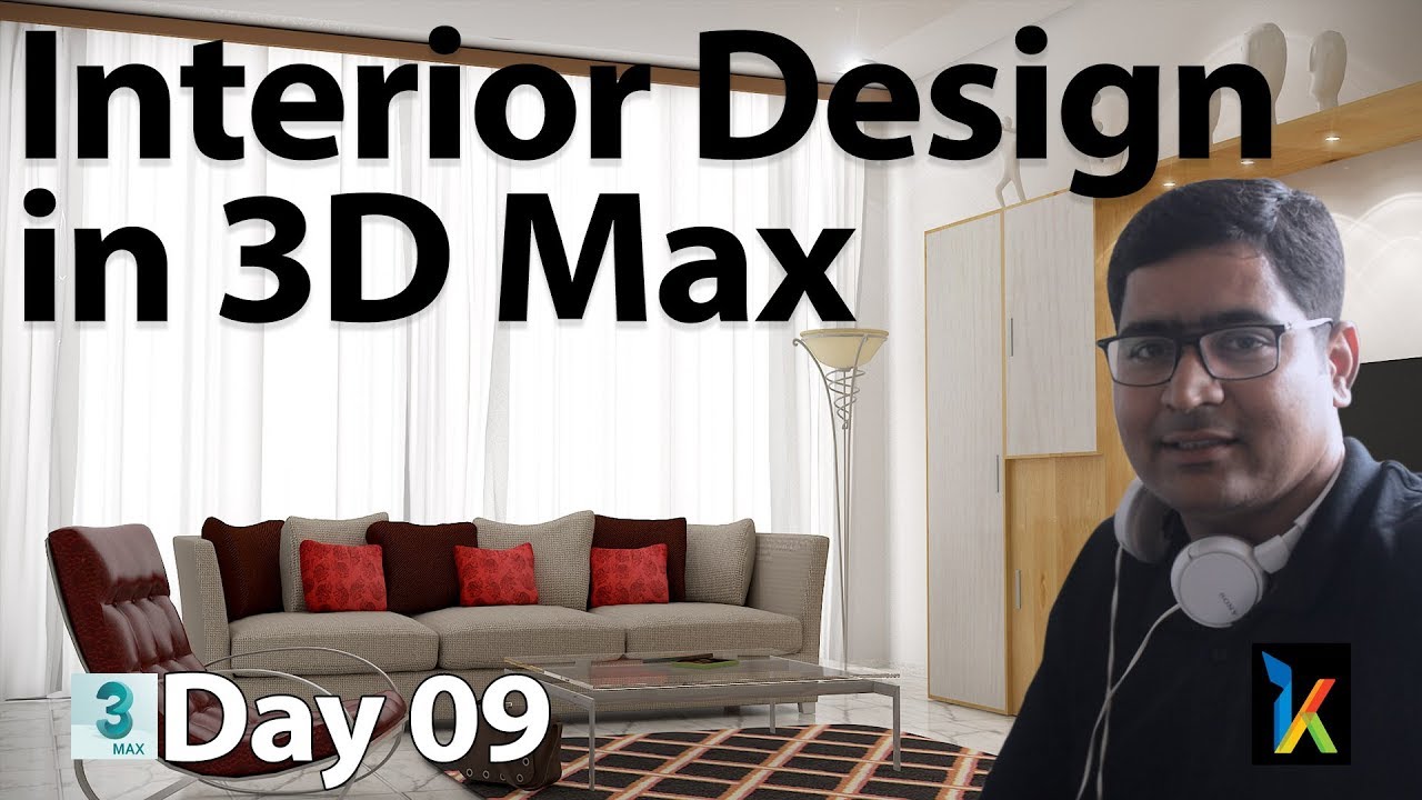 Interior Design in 3D Max Day 09 - YouTube