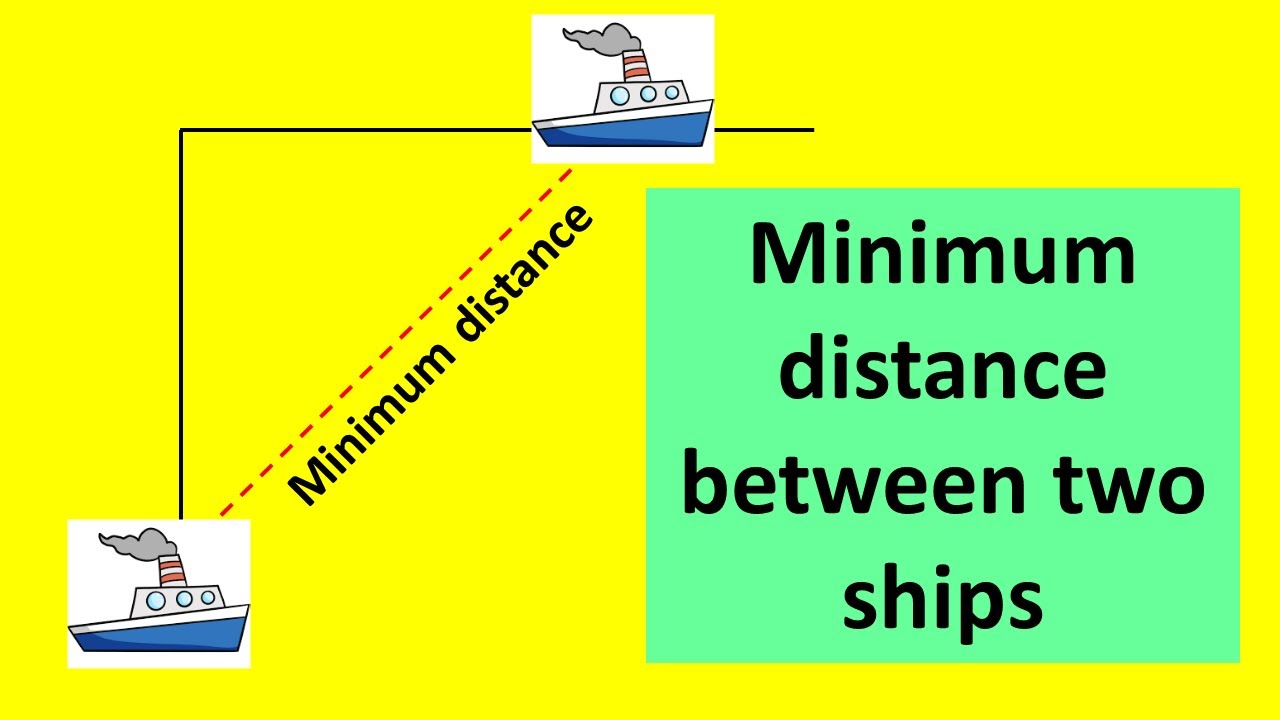 Shortest (Minimum) distance between two ships moving along North and ...