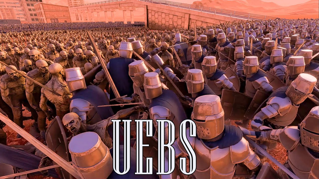 20,000 ZOMBIES VS 20,000 HEAVY KNIGHTS | Ultimate Epic Battle Simulator ...