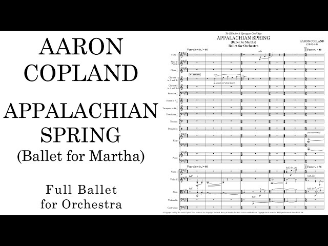 Aaron Copland Appalachian Spring Score Appalachian Spring (Ballet For