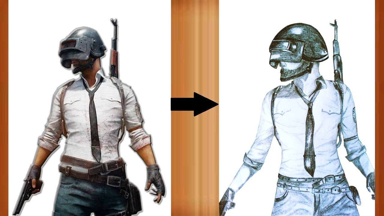 How to draw pubg sketch| Player unknown battle ground Sketch| Pubg ...
