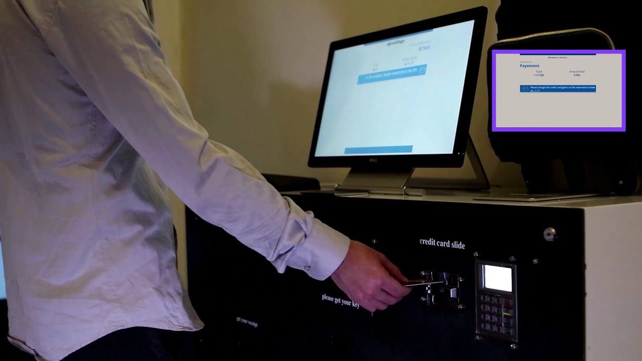 Hotel self reception kiosk - YouTube