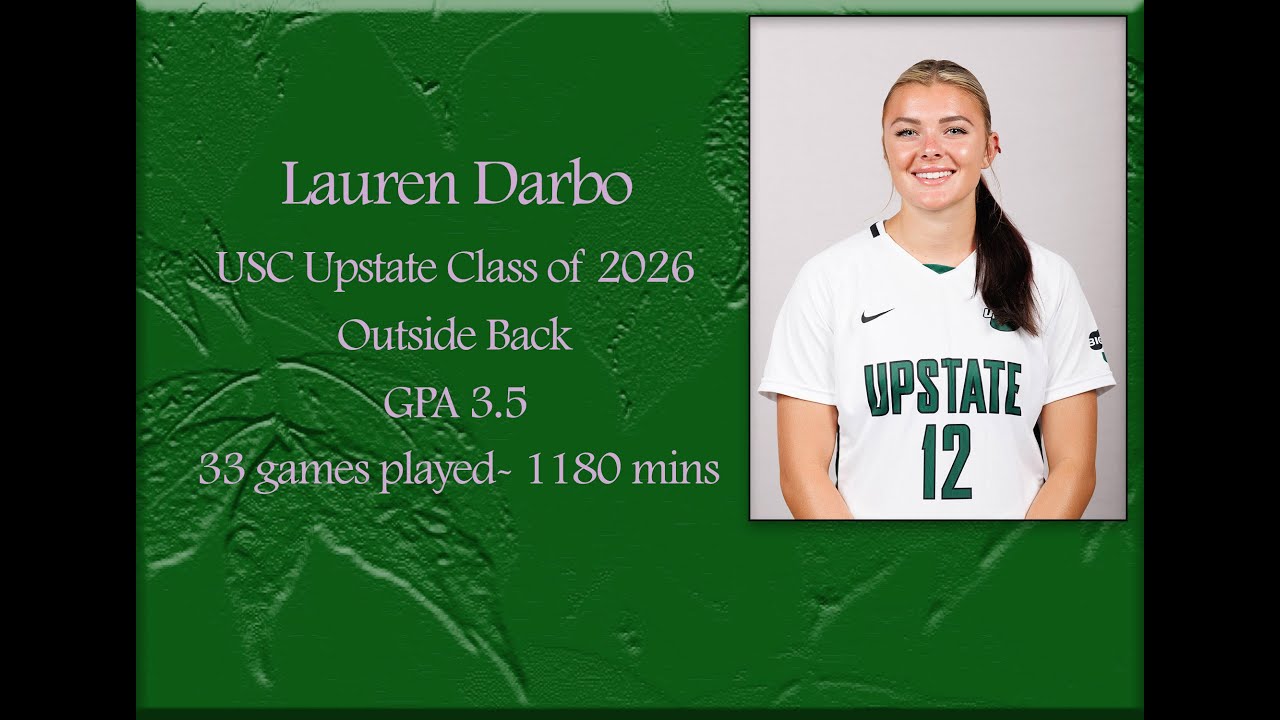 Lauren Darbo - USC Upstate NCAA Div 1 - YouTube