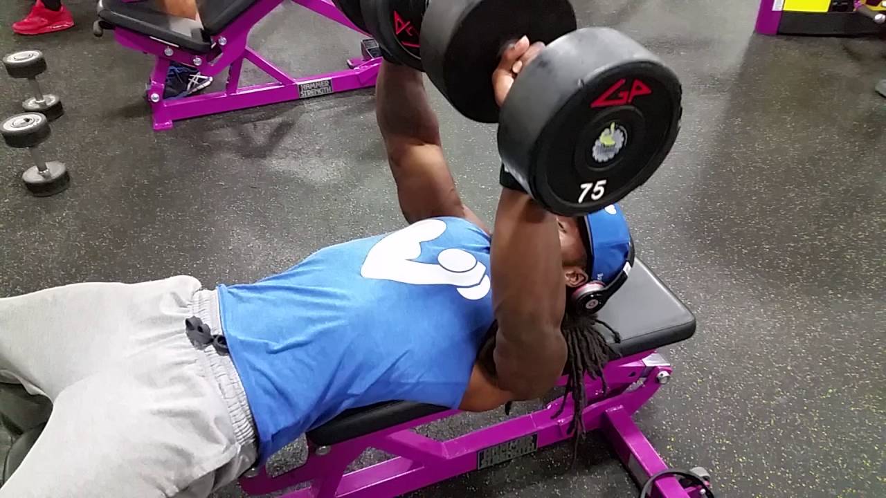 HOW TO DO : flat bench chest press using dumbells - YouTube