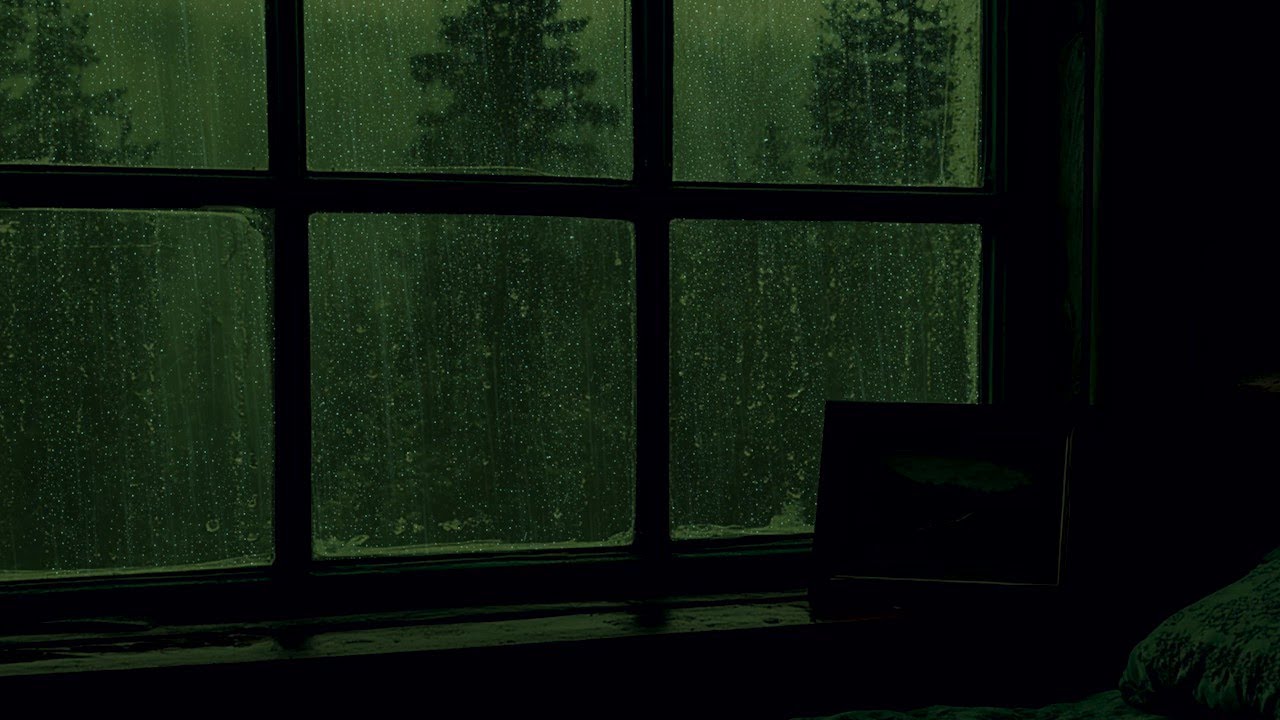 Soothing Rain and Thunder Sounds on Window 🌧️ Windy Day Ambience for ...