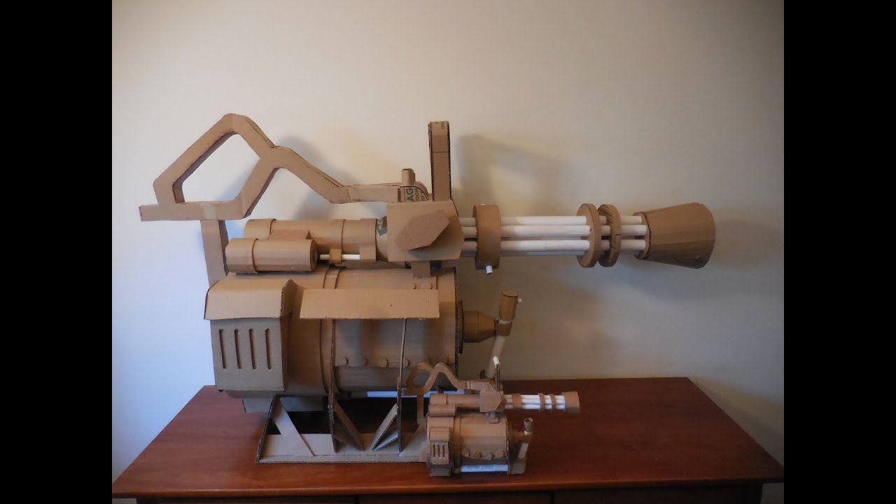 Cardboard TF2 Minigun 'Sasha' - YouTube
