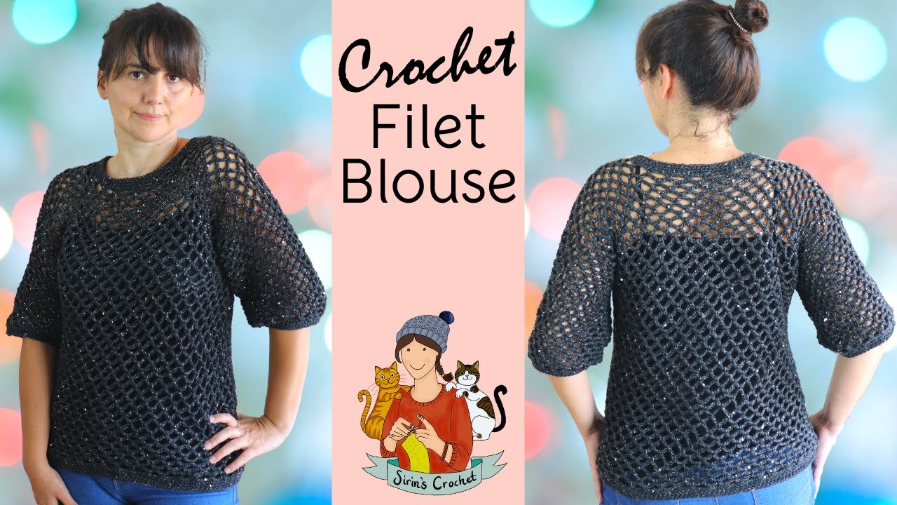 Crochet Filet Blouse / Summer Top - YouTube
