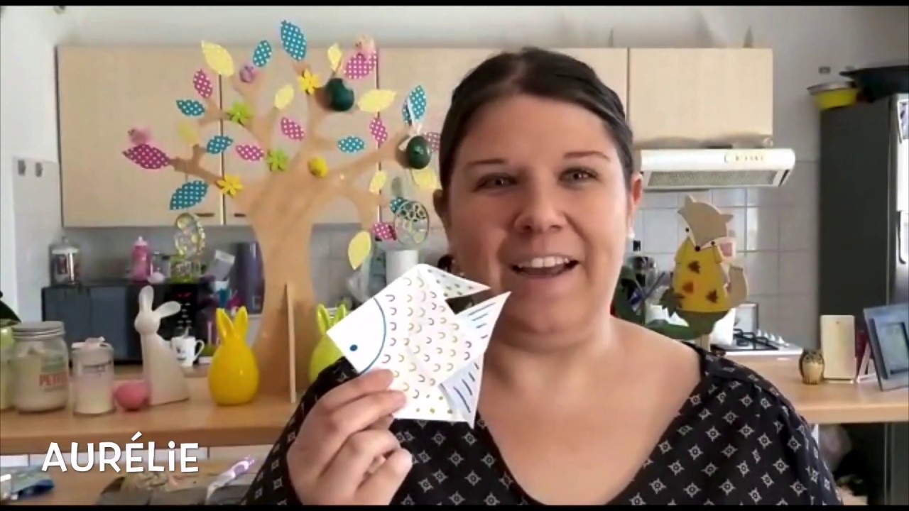 Le poisson en origami par Aurélie - YouTube