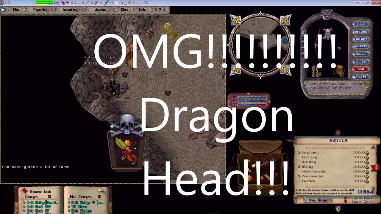 Ultima Online Forever. Killing Dragons and getting DRAGON HEAD loot ...