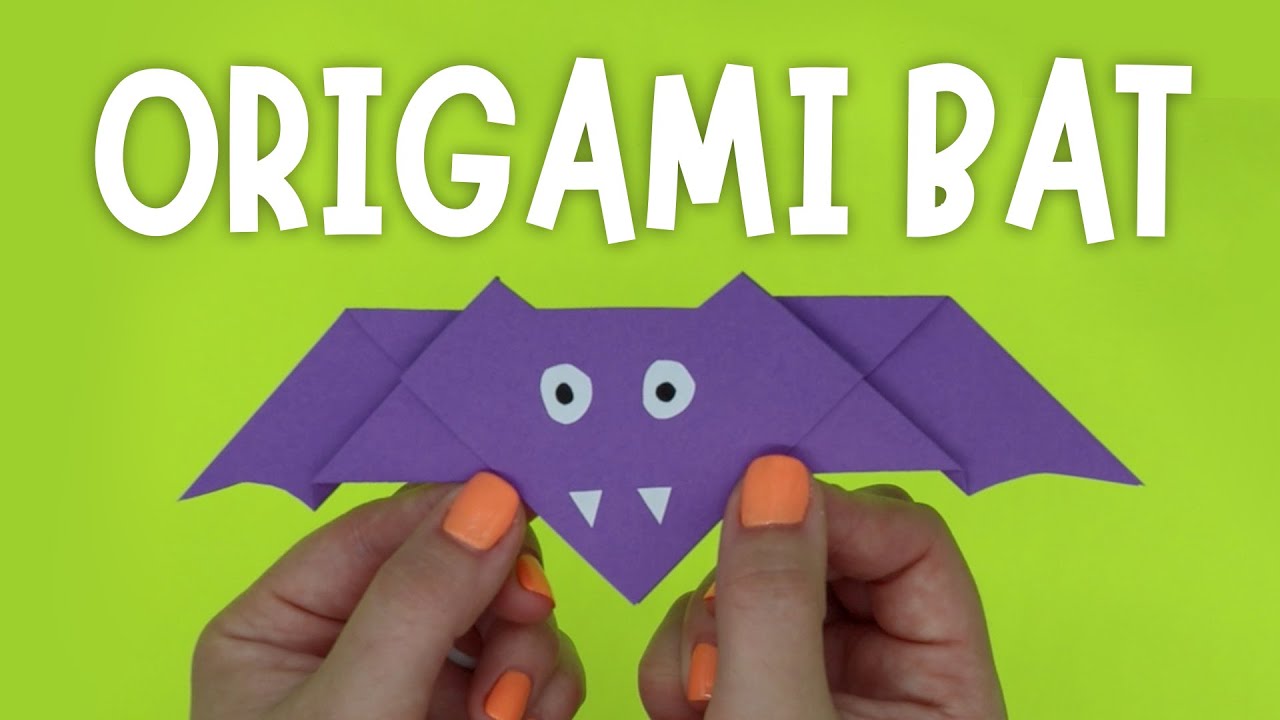 How to Make an Origami Bat | Easy Halloween Crafts - YouTube