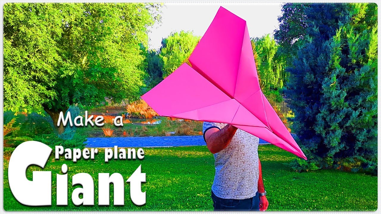 How far this BIG PAPER PLANE flies? Fold with me a small one - YouTube