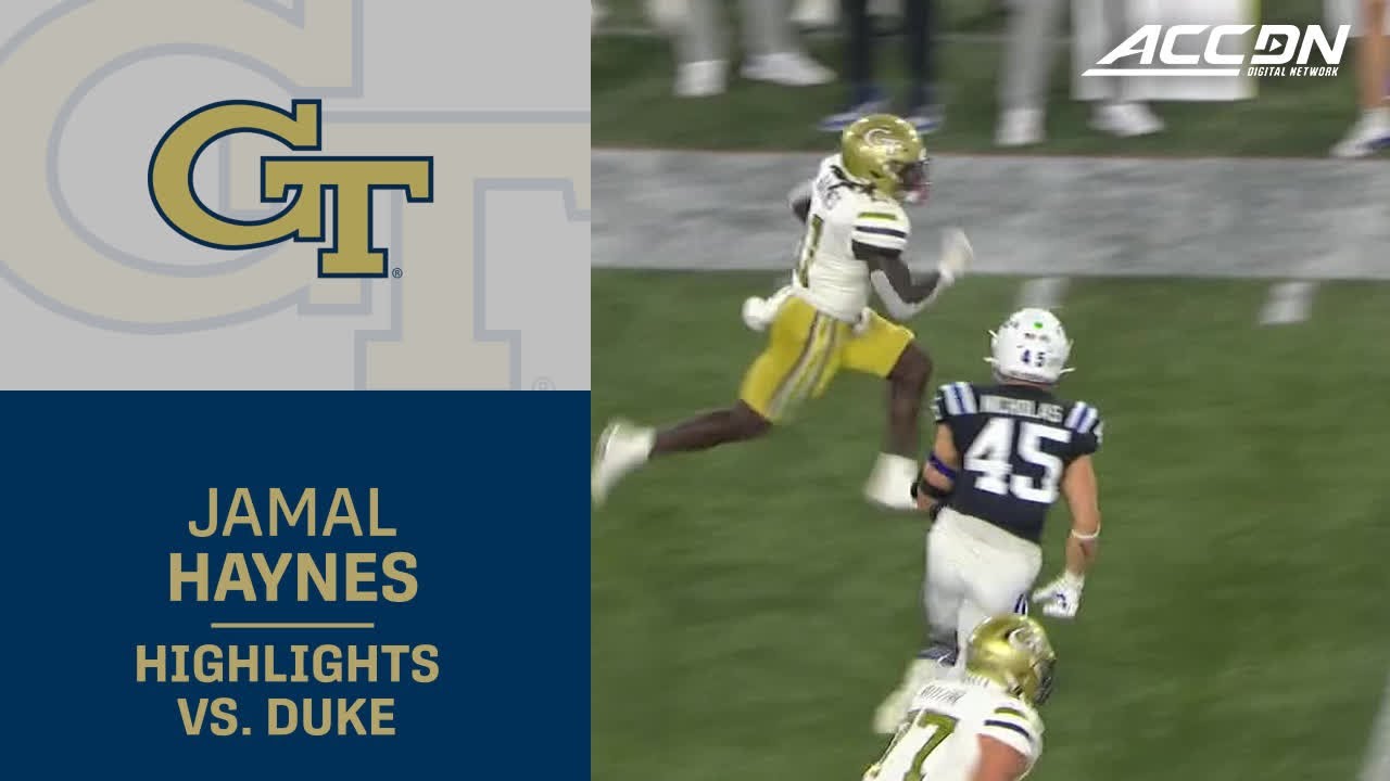 Georgia Tech's Jamal Haynes Runs Over The Blue Devils - YouTube