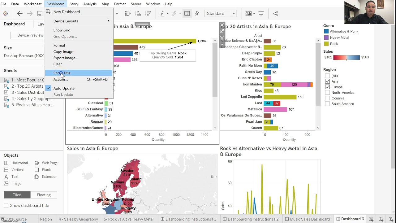 Tableau 6 Music Sales Dashboard - YouTube