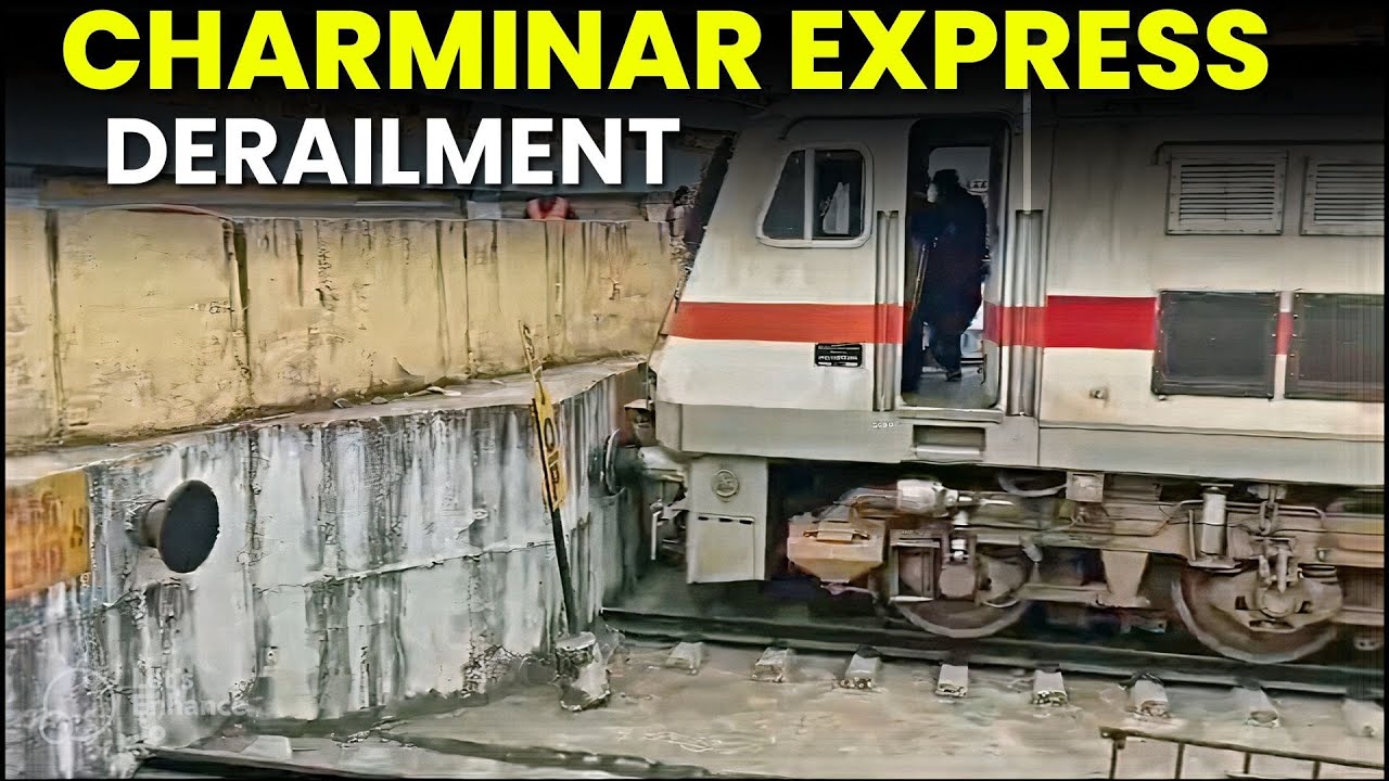 CHARMINAR EXPRESS DERAILEMENT | ट्रैन भीड़ गयी दिवार में - YouTube