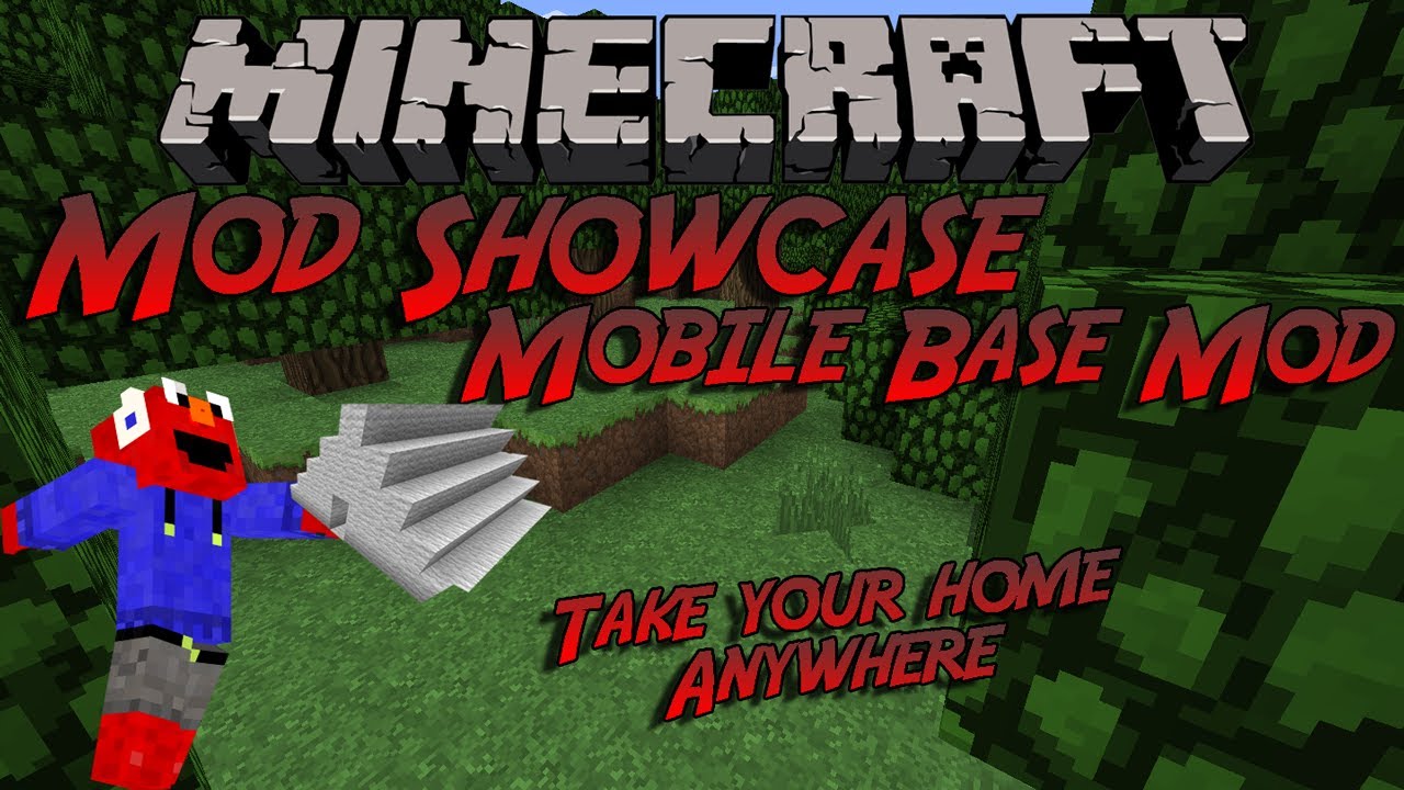 Minecraft Mod Showcase: Mobile Base Mod (Take Your Home Anywhere) - YouTube