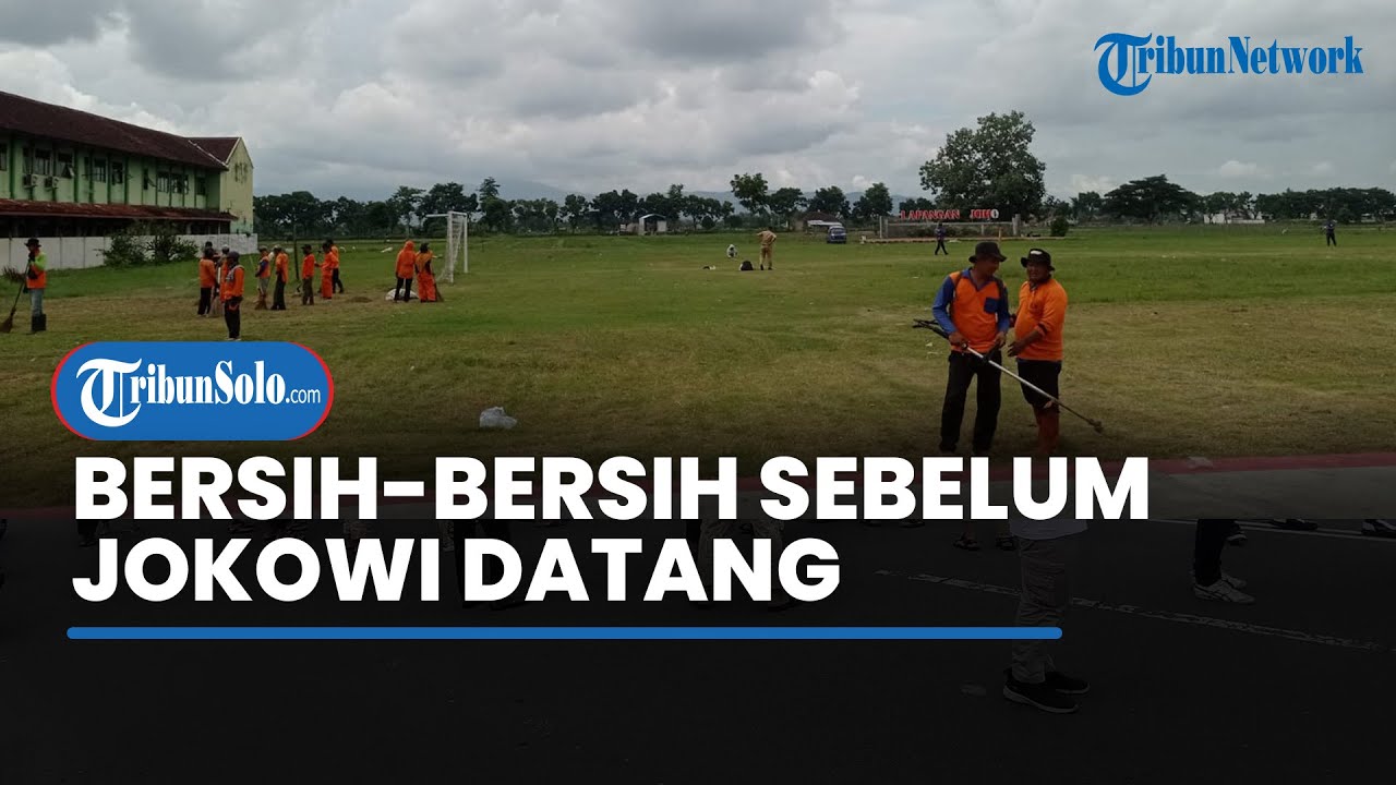 H-1 Kedatangan Presiden Jokowi Ke Sukoharjo, Lapangan Joho Di Serbu Pasukan Oranye - YouTube