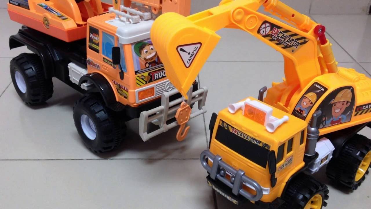 Xe can cau, Do choi tre em, Pinky Kid, xe can cau do choi, xe xuc dat ...