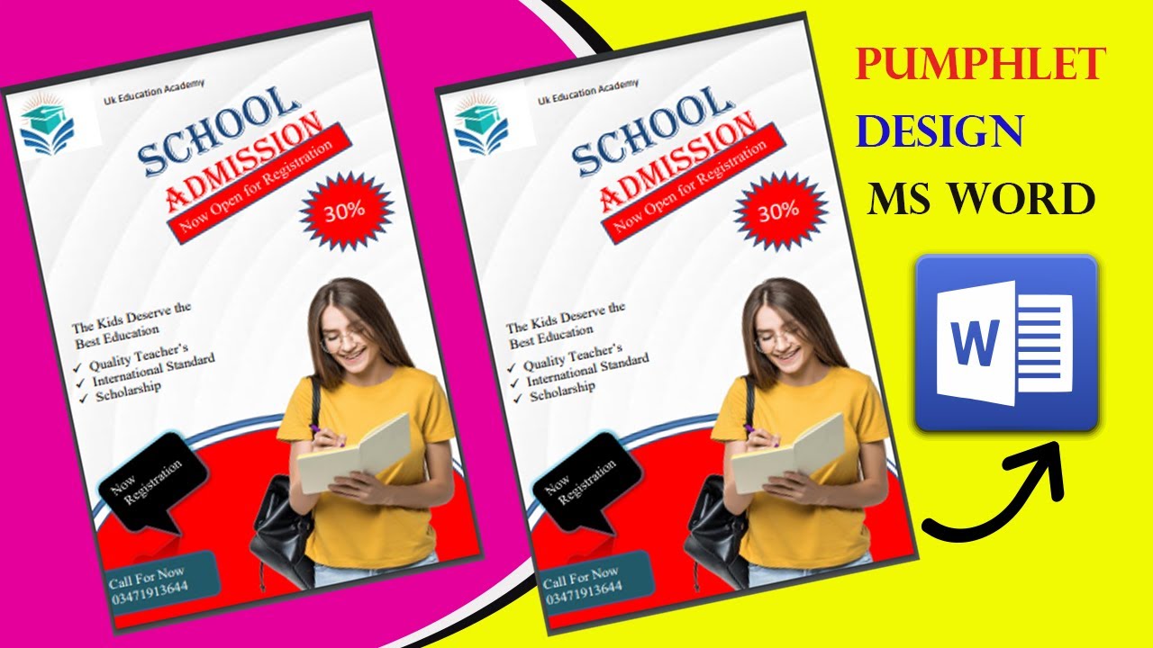 How to Create Eye-Catching Pamphlets in MS Word | Easy Pamphlet Design ...