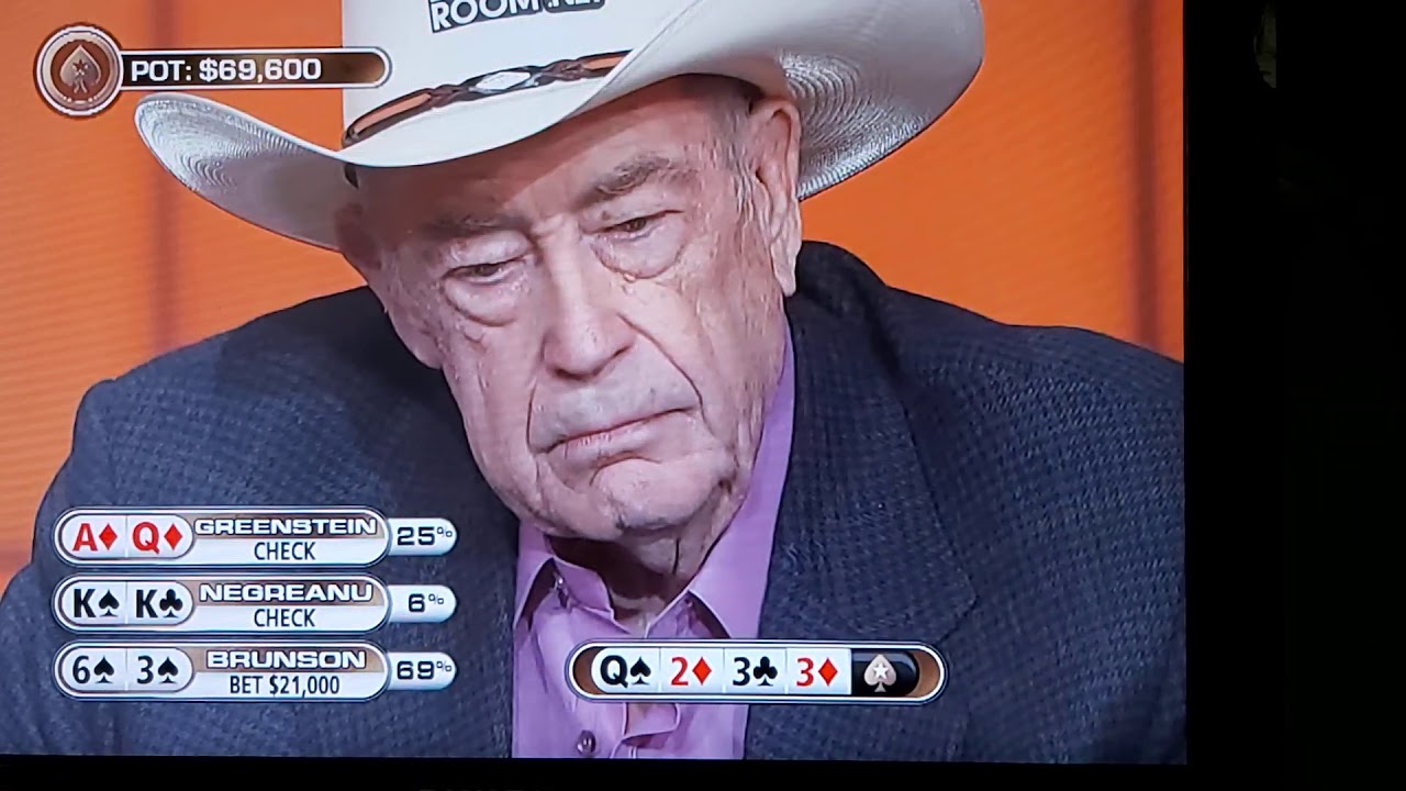 Doyle Brunson vs Barry Greenstein vs Daniel Negreanu... Crazy poker ...