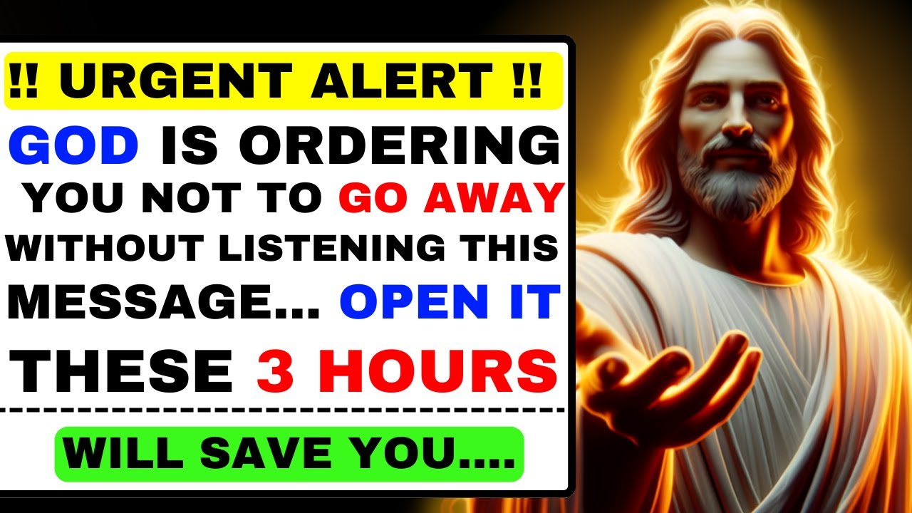 🔴!! URGENT ALERT !! God Says These 3 Hours Will Save You... | god's ...