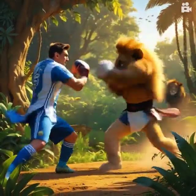 Messi vs lion fight #shorts 🦁 Messi বনাম সিংহ 🦁 - YouTube