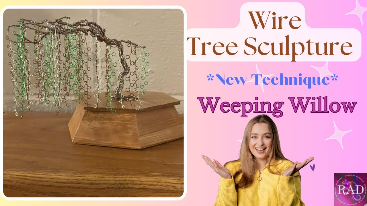 How to create Wire Tree Sculpture, Weeping Willow Tree, Step by Step ...