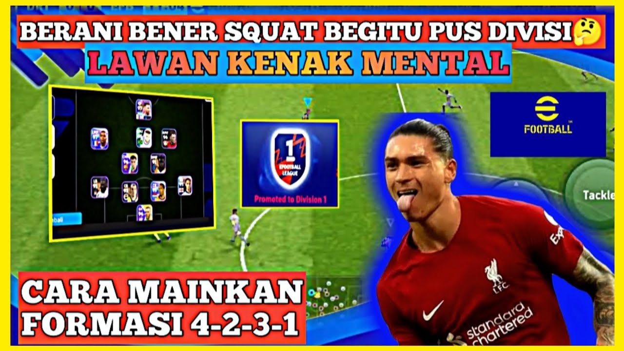 REKOMENDASI FORMASI 4321 PALING GACOR TEMBUS DIVISI 1 || E-FOOTBALL ...