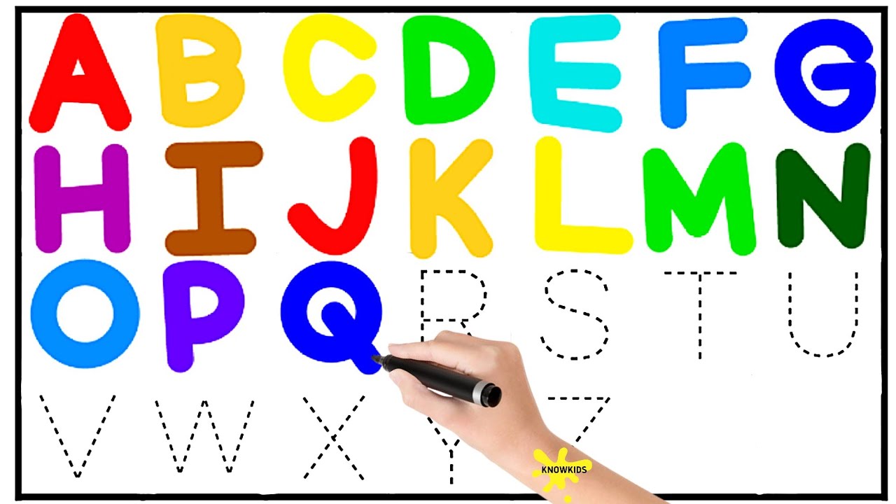 Let's trace & write uppercase ABCD for preschool toddlers and kids|educational abcdefghi,abcdef ...