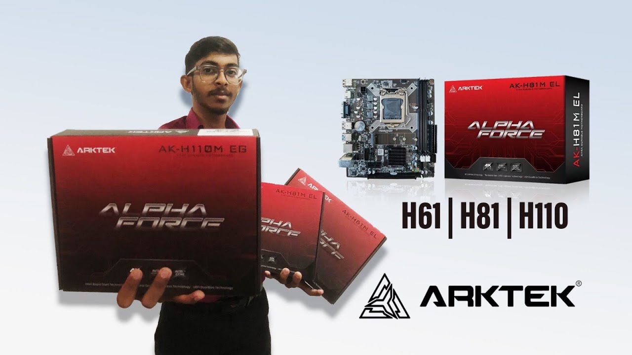 ARKTEK Motherboard H61 | H81 | H110 One to 1 Replacement Warranty - YouTube