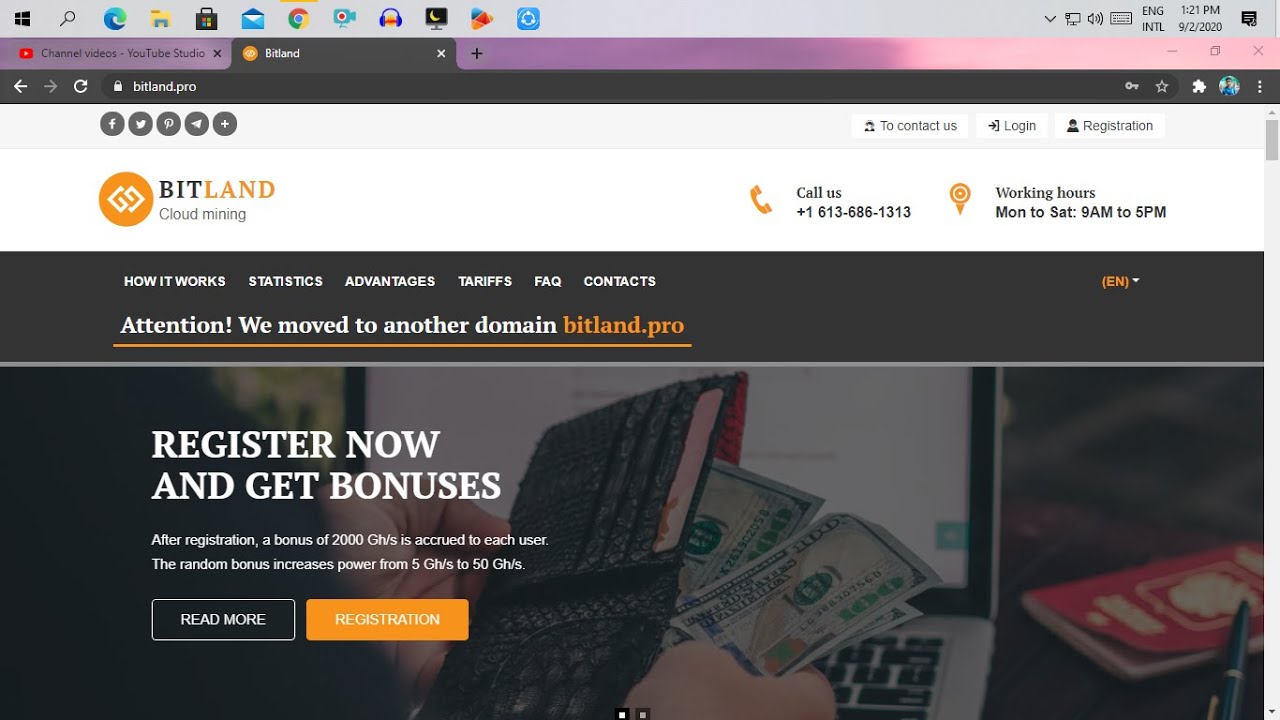 bitland.pro bitcoin Mining website 2020 | POWERS 2147.42 GH/S Bitland ...
