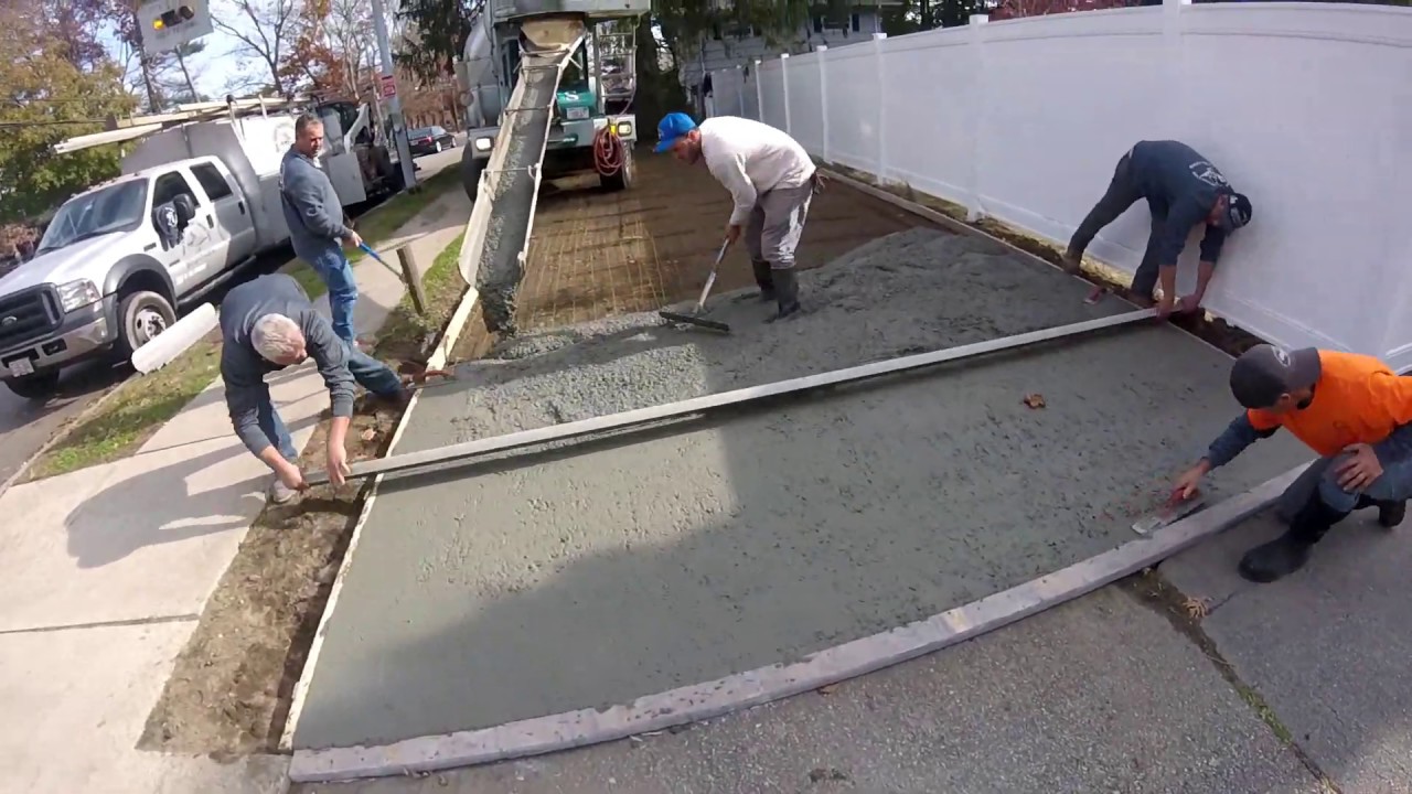 Quick Concrete Construction Job - YouTube