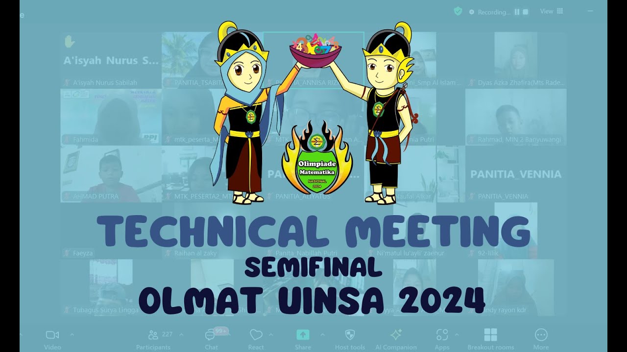 TECHNICAL MEETING SEMIFINAL OLMAT UINSA 2024 - YouTube