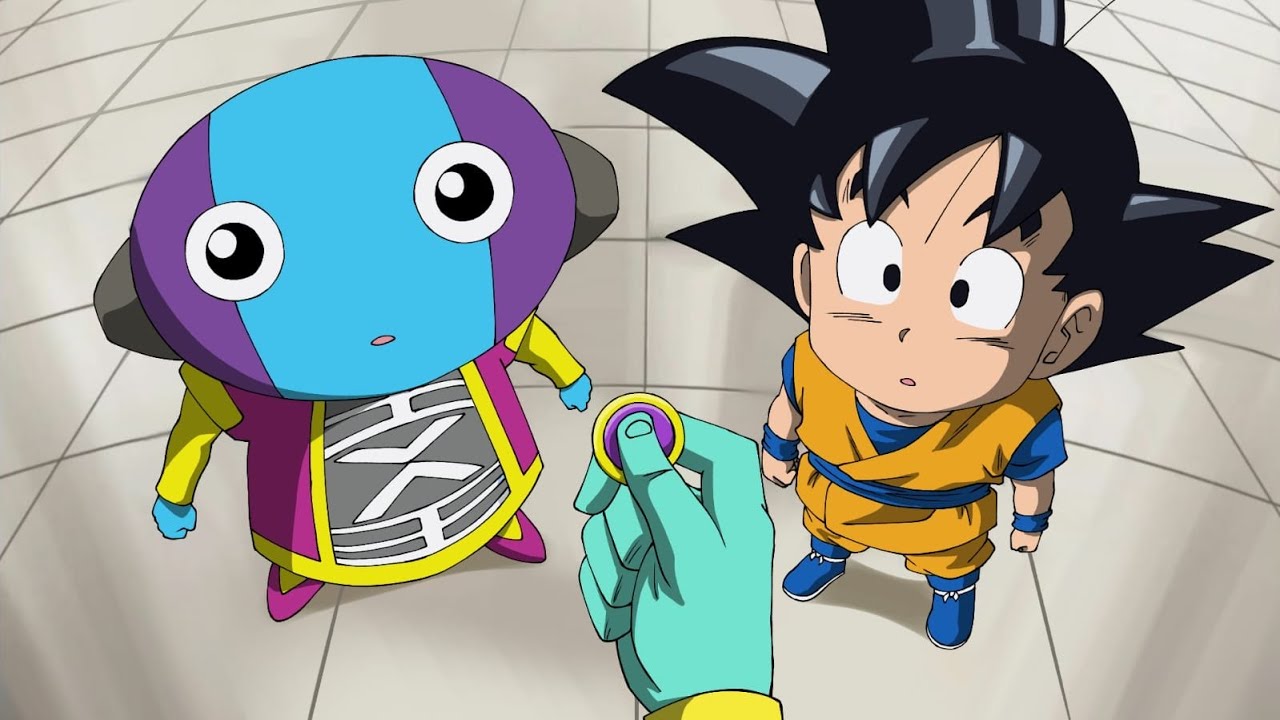 Goku presses the Button and calls Zeno-Sama and his Guards for the ...