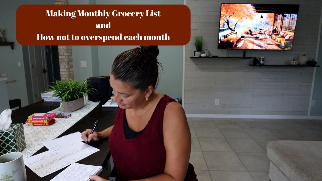 Making a Monthly Grocery List and How to Stay within Budget - YouTube