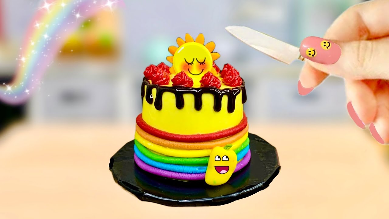 Satisfying Miniature Rainbow Chocolate Cake With Mango | 1000+ Miniature Cakes | Tiny Cakes ASMR ...