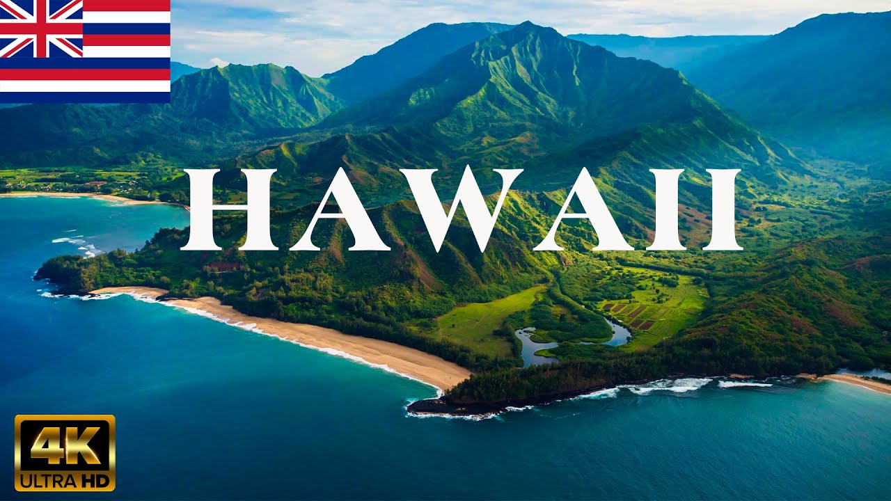 VOLANDO SOBRE HAWAII 4K | Increíble paisaje natural hermoso con música ...