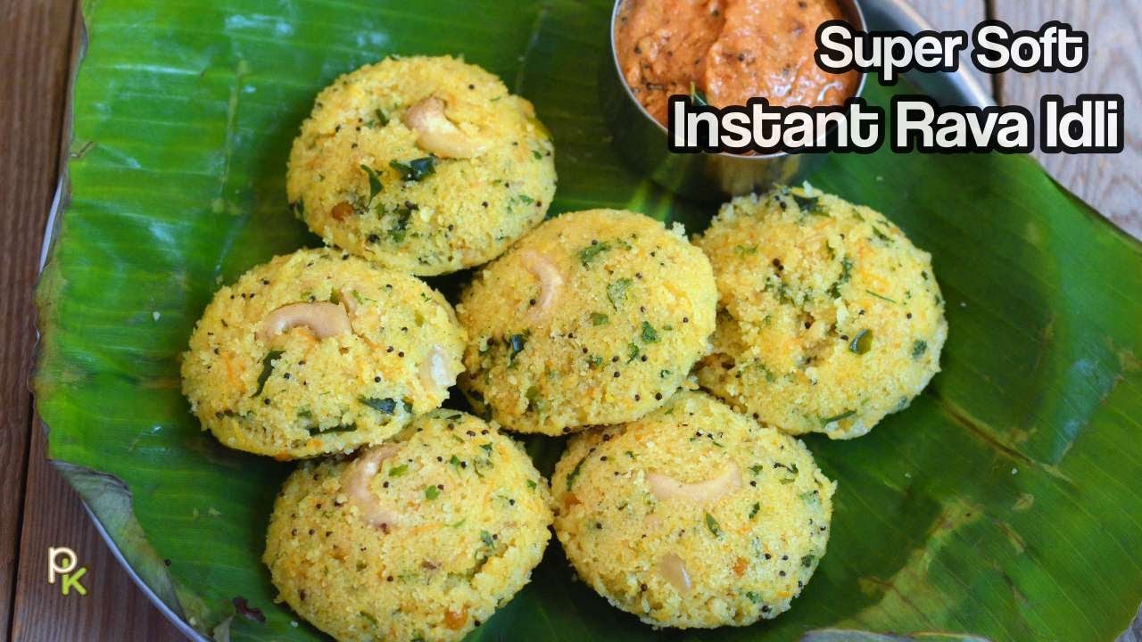 Instant Soft Rava Idlis-Easy Hotel Style Sooji Idli-Quick Semolina Idli ...