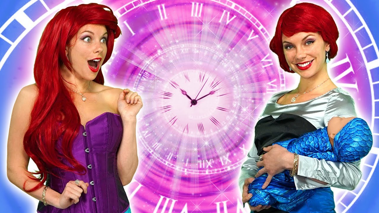 DISNEY PRINCESS TIME TRAVELERS. (Ariel, Jasmine, Belle, Anna and Elsa ...